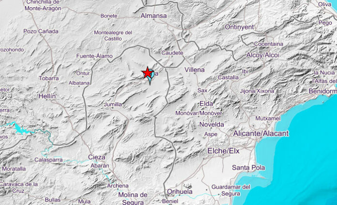 Un terremoto de 2,2 grados despierta a los vecinos de Yecla